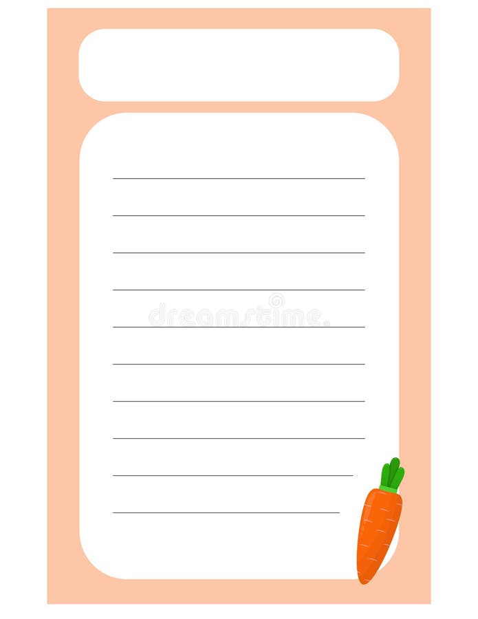 Note of Cute Vegetable Label Illustration. Memo, Paper. Vector Drawing ...