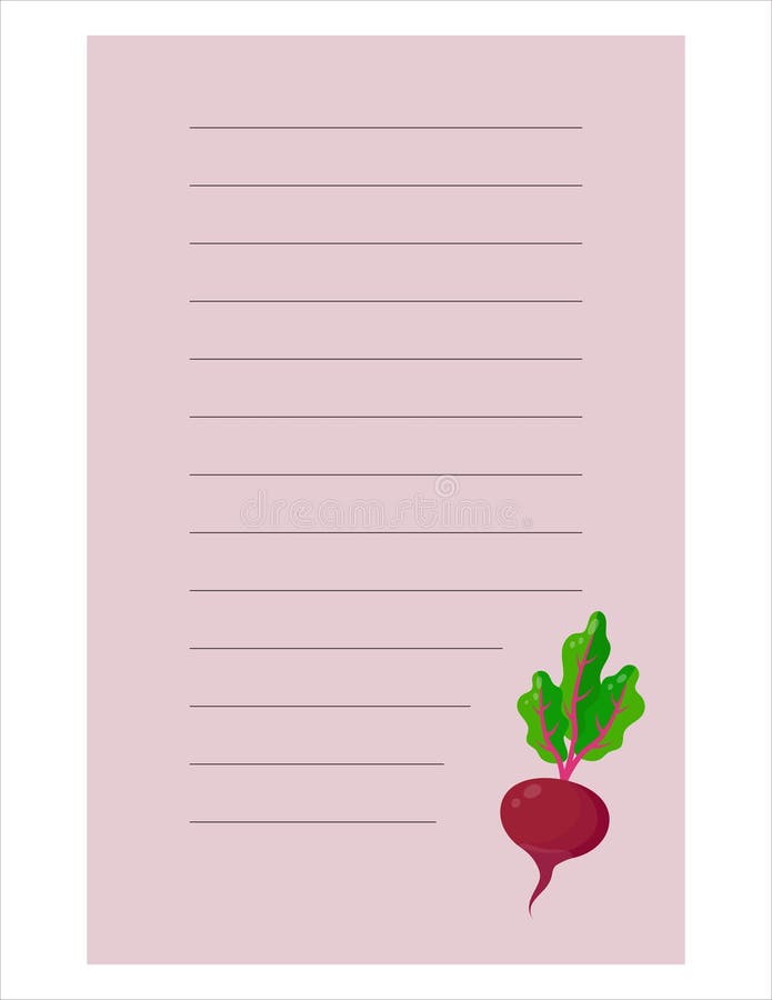 Note of Cute Vegetable Label Illustration. Memo, Paper. Vector Drawing ...