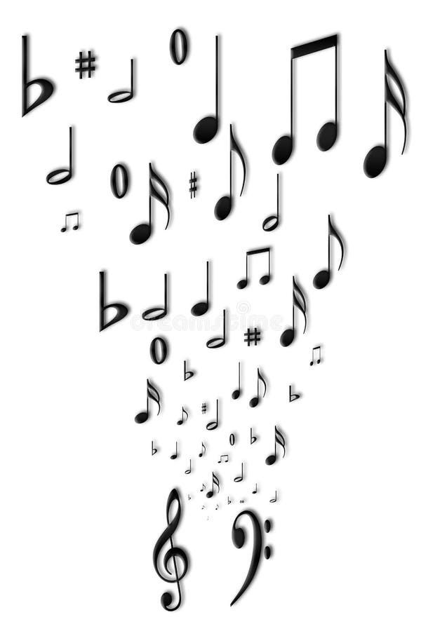 Note noire de musique illustration stock. Illustration du noir - 26845587