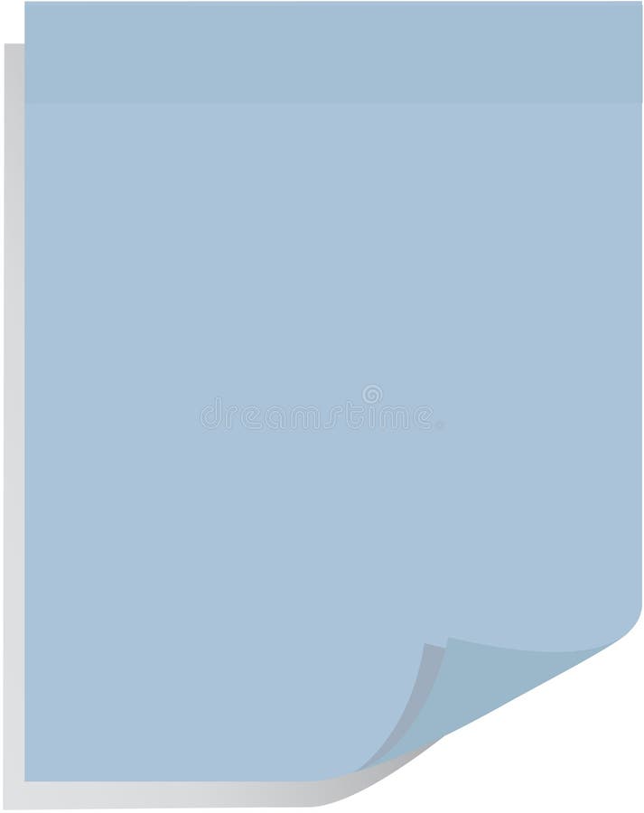 Note de post-it bleue illustration de vecteur. Illustration du ...