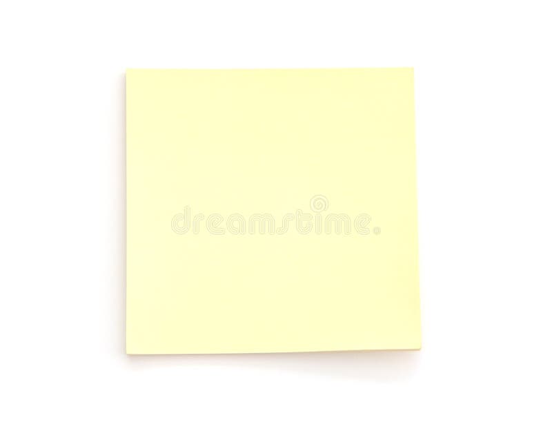 Note De Post-it Jaune Blanc Avec La Broche Rouge De Poussée Photo stock ...