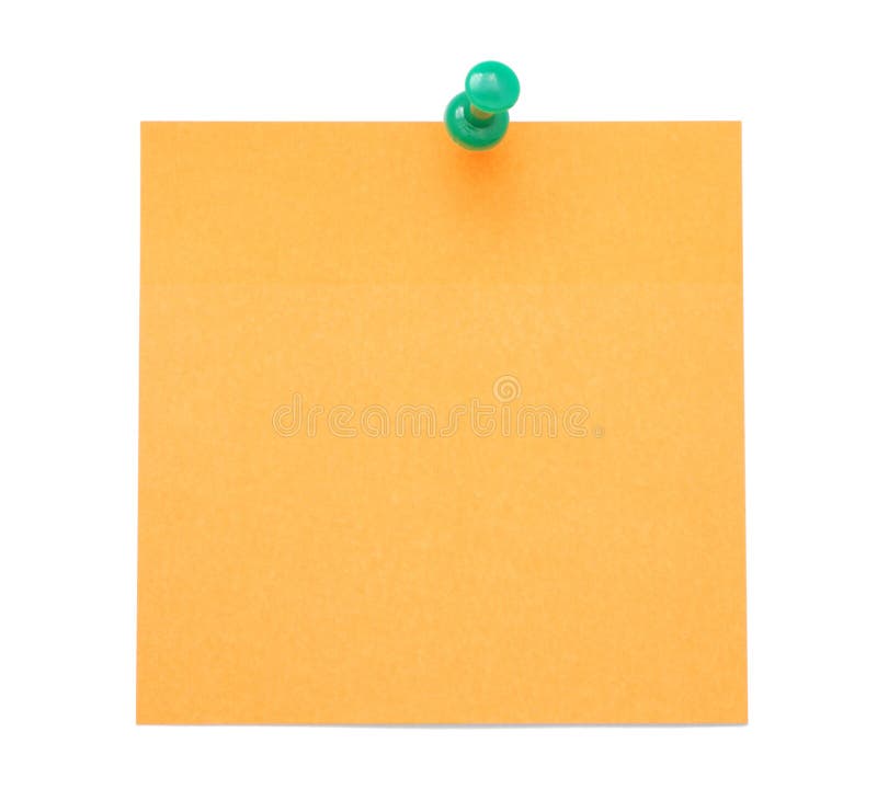 Note De Post-it Orange Blanc Photo stock - Image du over, note: 18621688