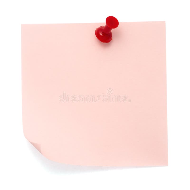 Post-it rose photo stock. Image du remarque, commercial - 2862264