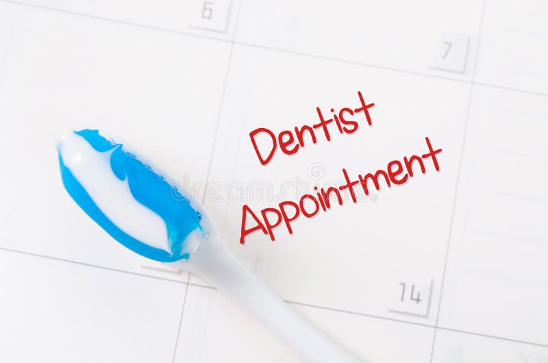 A Note of a Dentist Appointment. Stock Image - Image of week ...