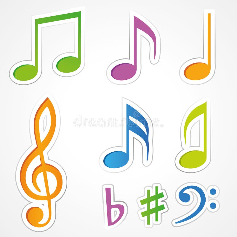 Note di musica illustrazione vettoriale. Illustrazione di moderno ...