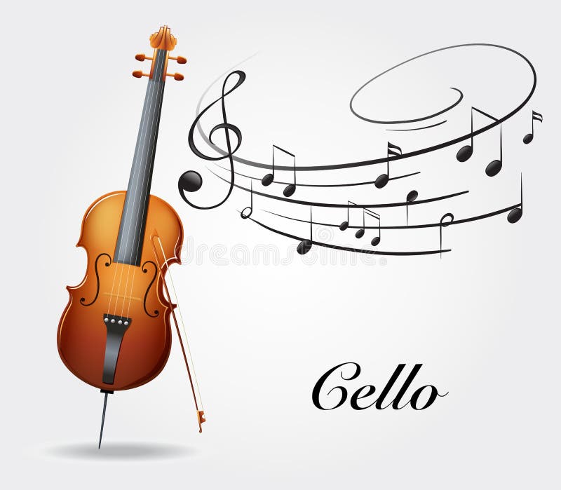 Note Di Musica E Del Violoncello Illustrazione Vettoriale ...