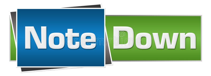 Note Down Blue Green Triangle Horizontal Stock Illustration ...