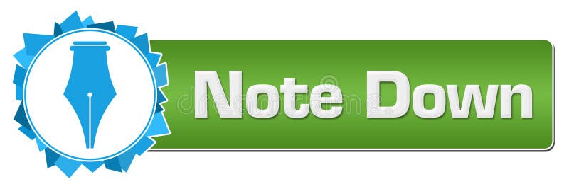 Note Down Blue Green Random Shapes Circle Bar Stock Illustration ...