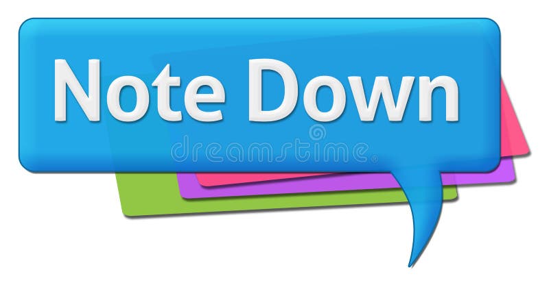 Note Down Colorful Comment Symbol Stock Illustration - Illustration of ...
