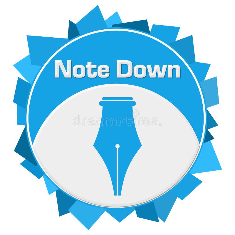 Note Down Blue Squares Text Stock Illustration - Illustration of book ...