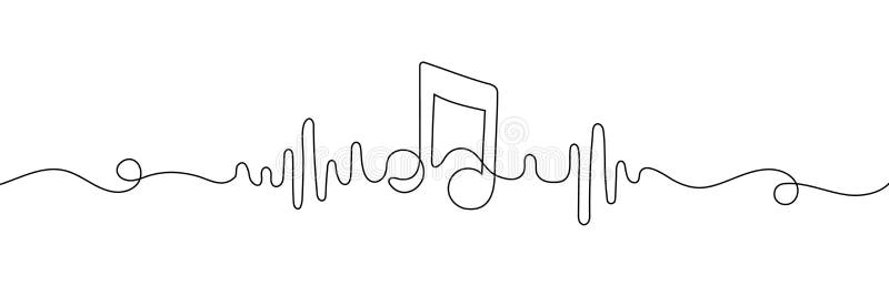 One Line Music Note Stock Illustrations – 582 One Line Music Note Stock ...
