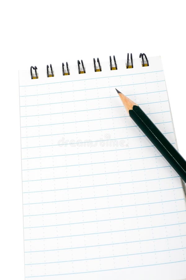 Bloc - notes et crayon image stock. Image du minutes, commentaire - 6410149