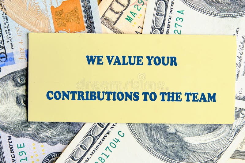 Appreciation Message Placed on Assorted Currency Bills Highlighting ...