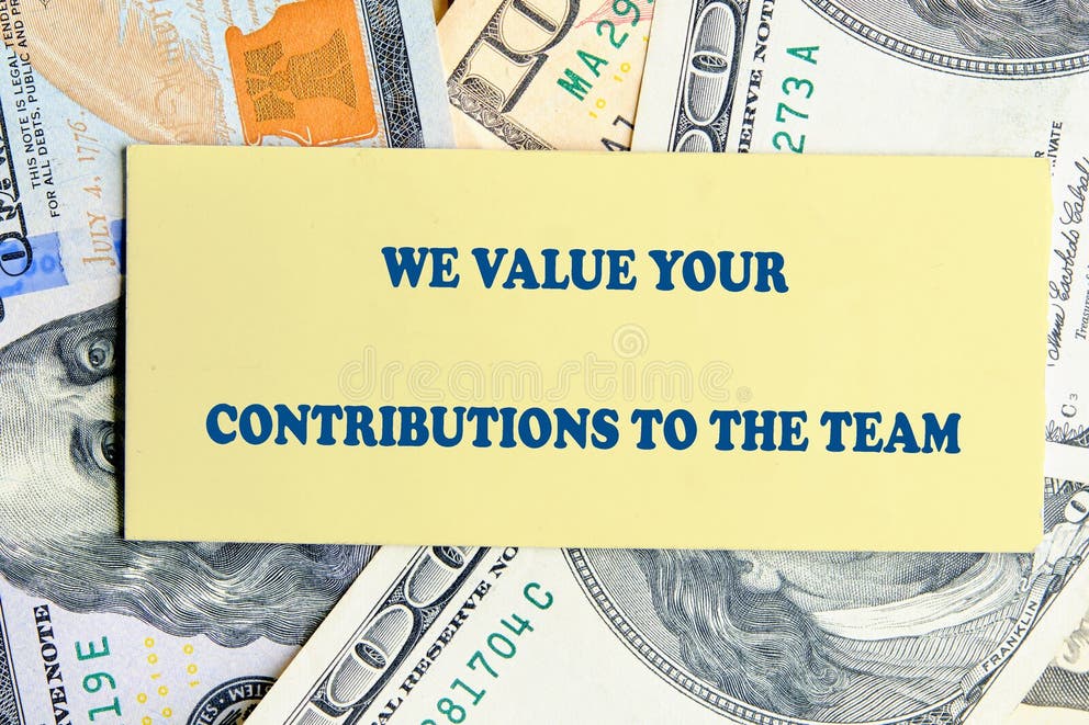 Appreciation Message Placed on Assorted Currency Bills Highlighting ...