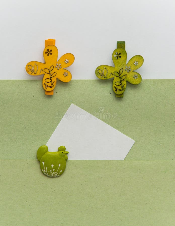 Note with Flower Clip stock image. Image of pastel, bird - 29230669