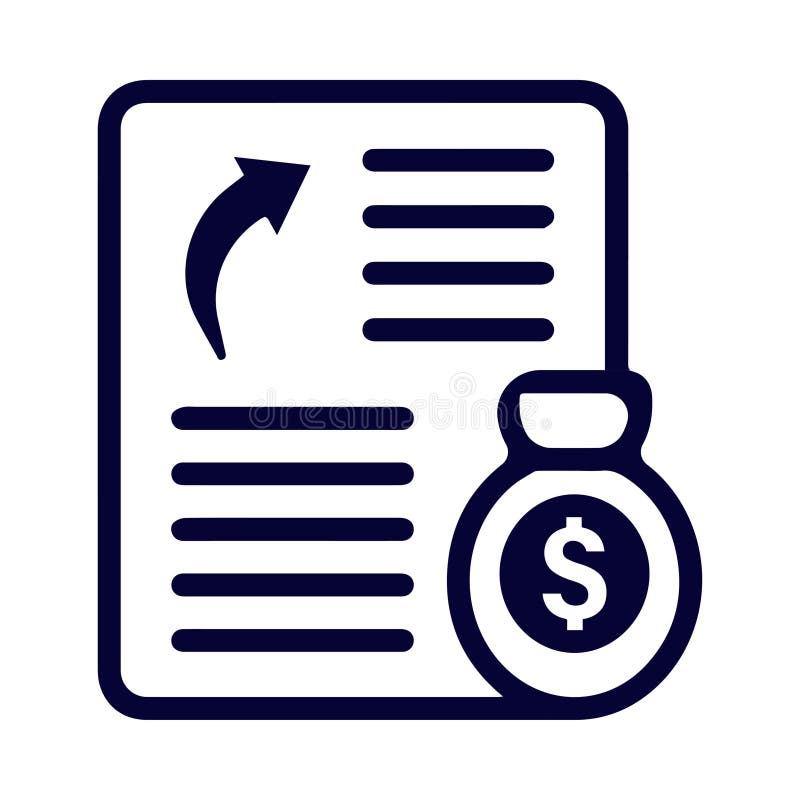 Note, Fund, Dollar, Report, Business Money Report Icon Stock Vector ...