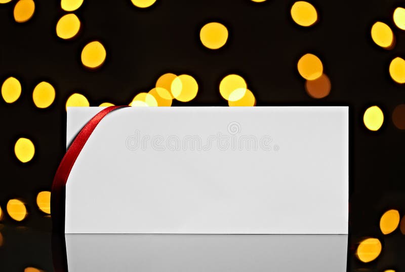 Note Greeting Card Red Ribbon Stock Image - Image of christmas, love ...