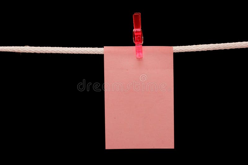 Note hanging on a rope stock image. Image of shot, colored - 9491839