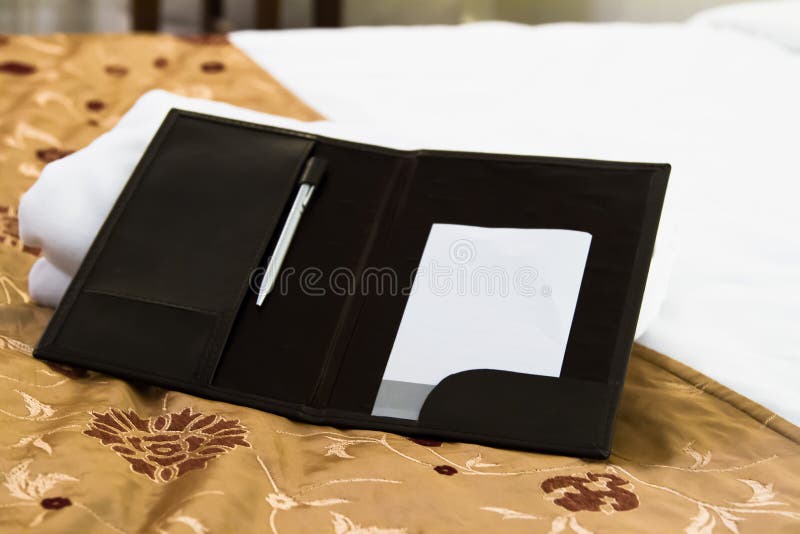 Note in Hotel Room stock image. Image of stationery, paper - 33046135