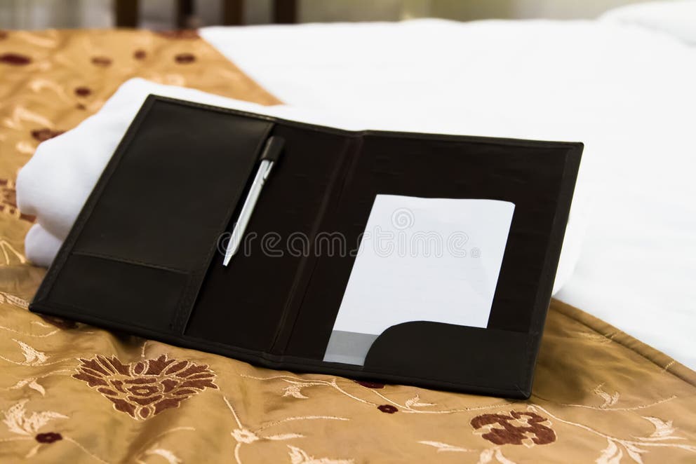 Note in Hotel Room stock image. Image of stationery, paper - 33046135
