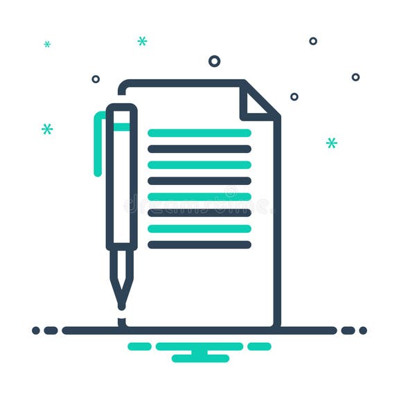 Mix Icon for Note, File and Graphic Stock Vector - Illustration of ...