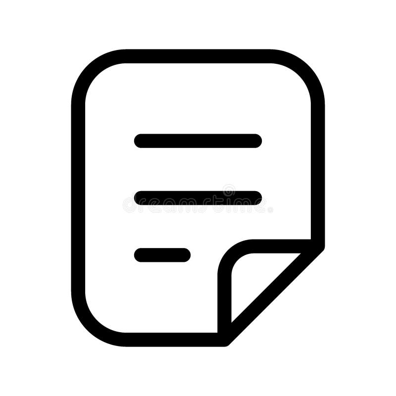 Note Icon Vector Symbol Design Illustration Stock Vector - Illustration ...