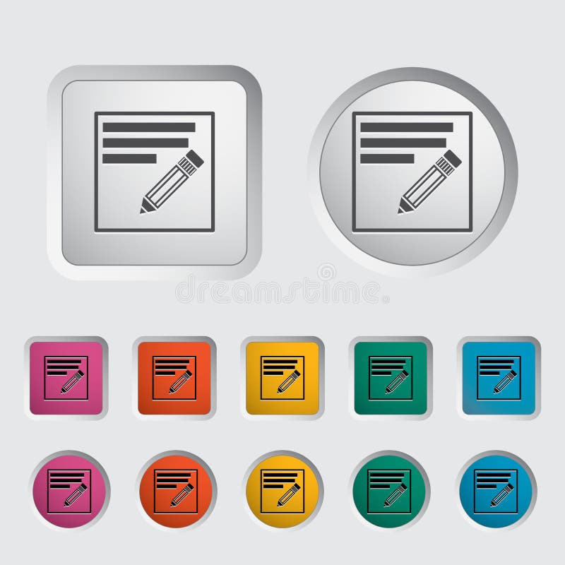 Note icon. stock vector. Illustration of note, pencil - 95523082