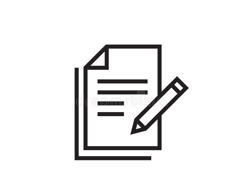 Note Icon Vector Sign. Paper Message or Document Page Stock Vector ...