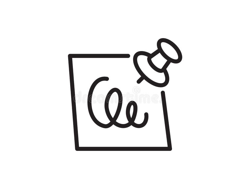 Note Icon Vector Sign. Paper Message or Document Page Stock Vector ...