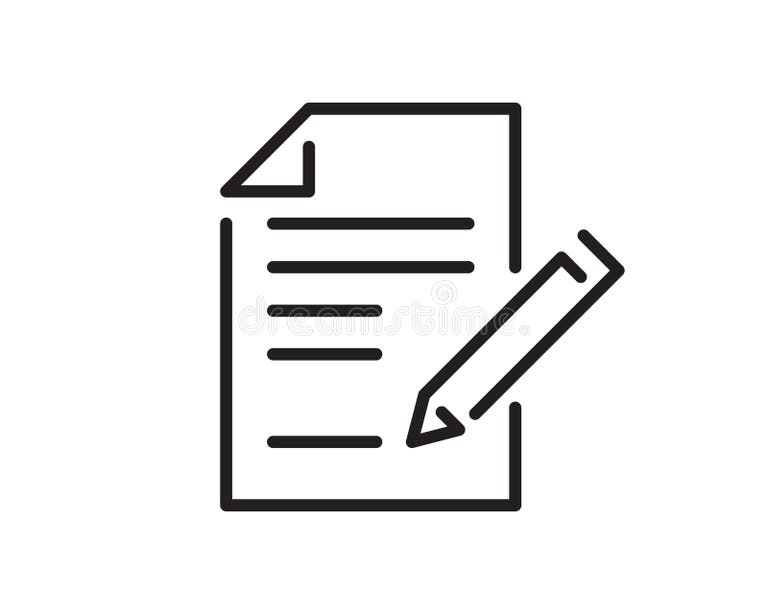 Note Icon Vector Sign. Paper Message or Document Page Stock Vector ...