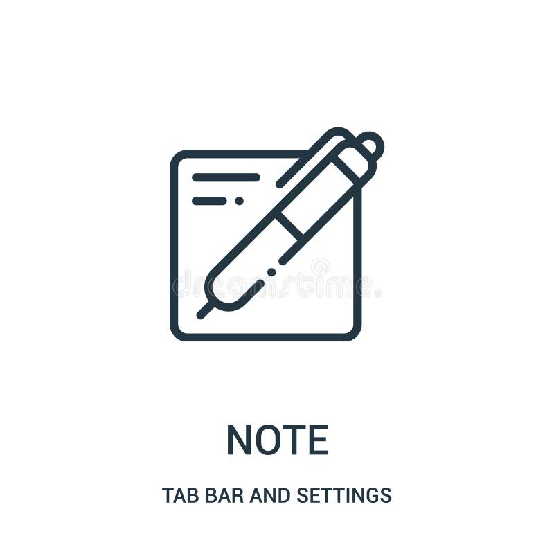 Note Icon Vector from Workspace Support Collection. Thin Line Note ...
