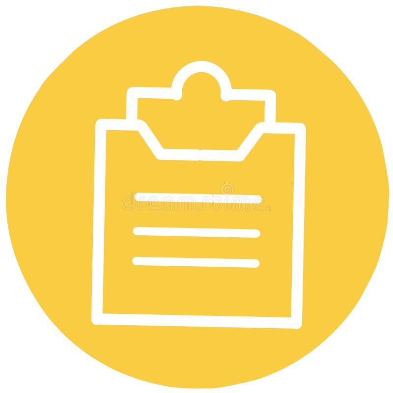 Note Icon with White Outline Stock Vector - Illustration of paper ...