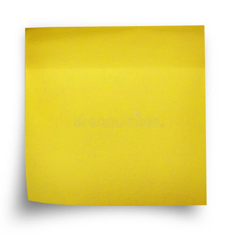 Note Jaune De Papier D'autocollant Image stock - Image du planification ...