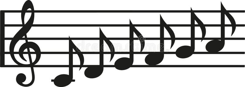 Note Line with Row of Notes Stock Vector - Illustration of note, icon ...