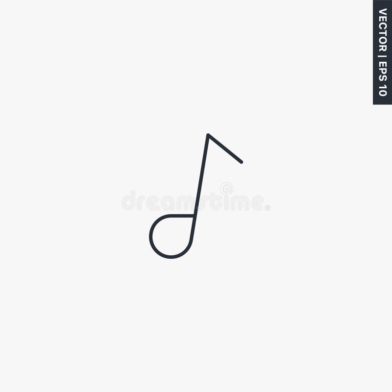 Note, Linear Style Sign for Mobile Concept and Web Design Stock Vector ...