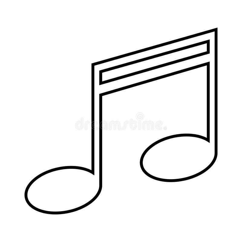 Music note logo design stock vector. Illustration of vector - 320448570