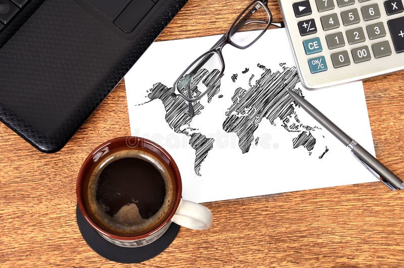 Note map world stock image. Image of asia, device, glasses - 28019615