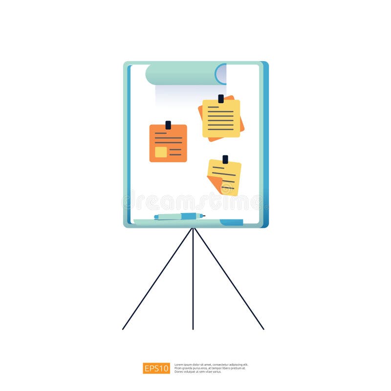 Note Memo on Board for Reminder, Bulletin or Schedule Concept Vector ...