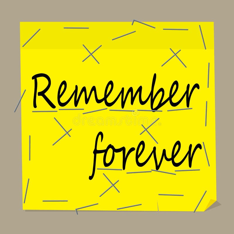 Remember note stock illustration. Illustration of recall - 26630202