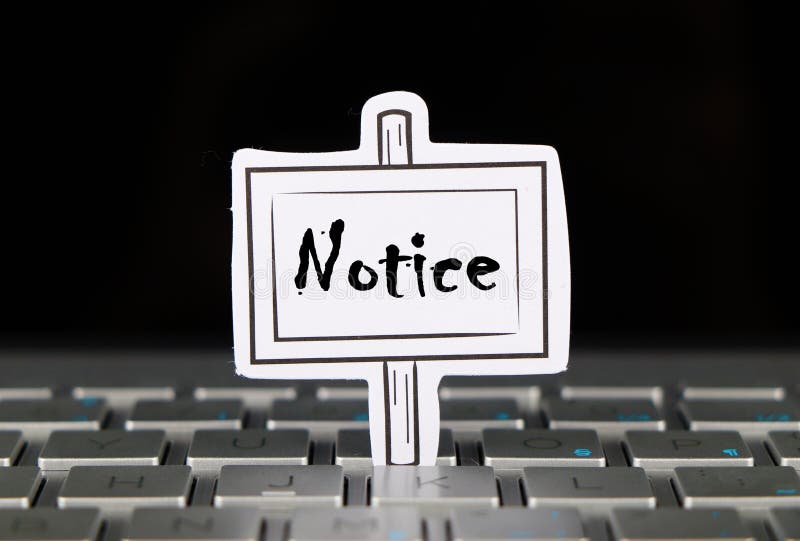 Note on Monitor with Text Notice. Stock Image - Image of save, tips ...