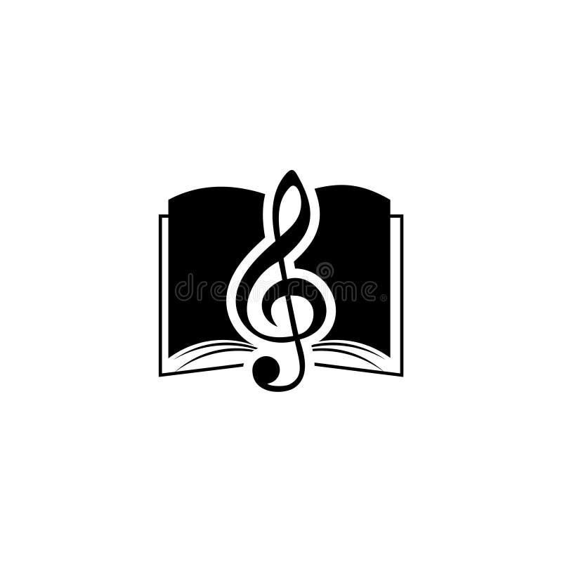 Note Music Book Logo Design Isolated on White Background Stock Vector ...