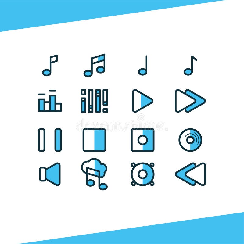 Note Music Icon Design. Melody Logo Design Stock Vector - Illustration ...