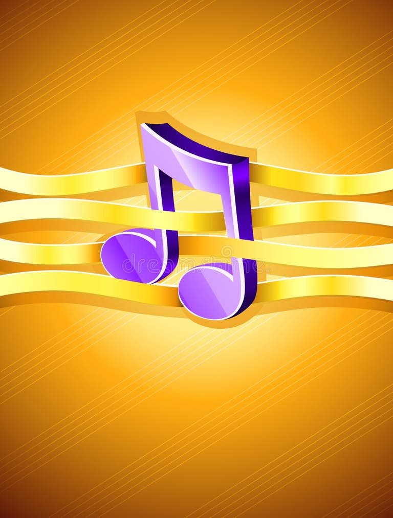 Gold Musical Note Ribbon Symbol Stock Illustrations – 58 Gold Musical ...