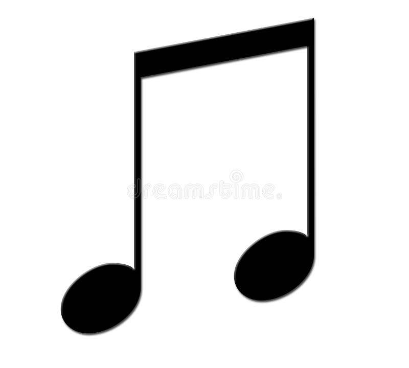 Note musicale noire illustration stock. Illustration du couleur - 23824970