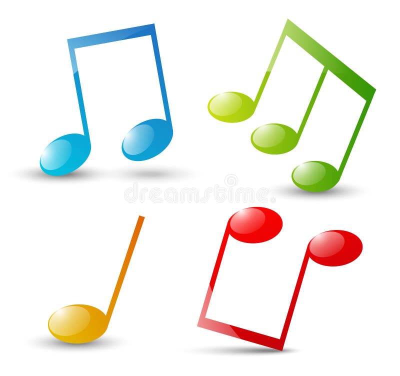 Note musicali illustrazione vettoriale. Illustrazione di verde - 15017742