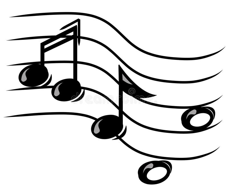 Le Cuffie Disegnate a Mano E Le Note Musicali Scarabocchia Il Concetto ...