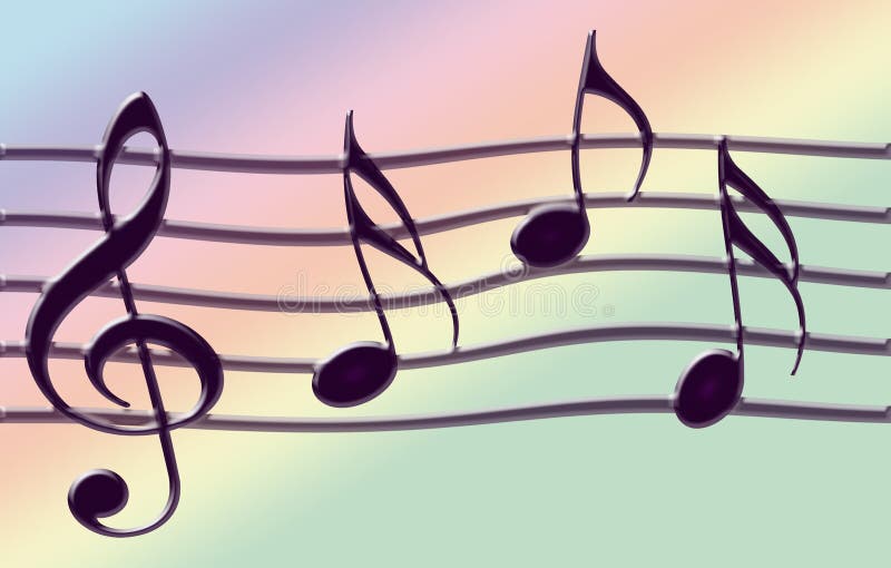 Note stilizzate di musica illustrazione vettoriale. Illustrazione di ...