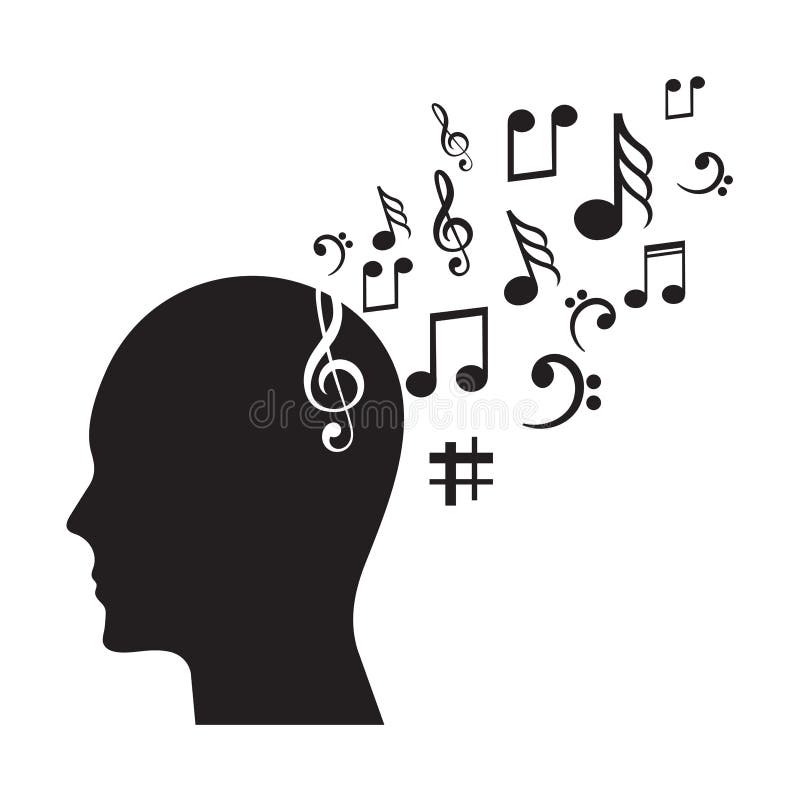 Note Musicali Da Head Design Illustrazione Vettoriale - Illustrazione ...