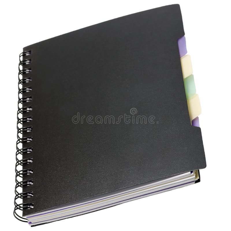 Note pad black on spiral stock photo. Image of bulletin - 32031270