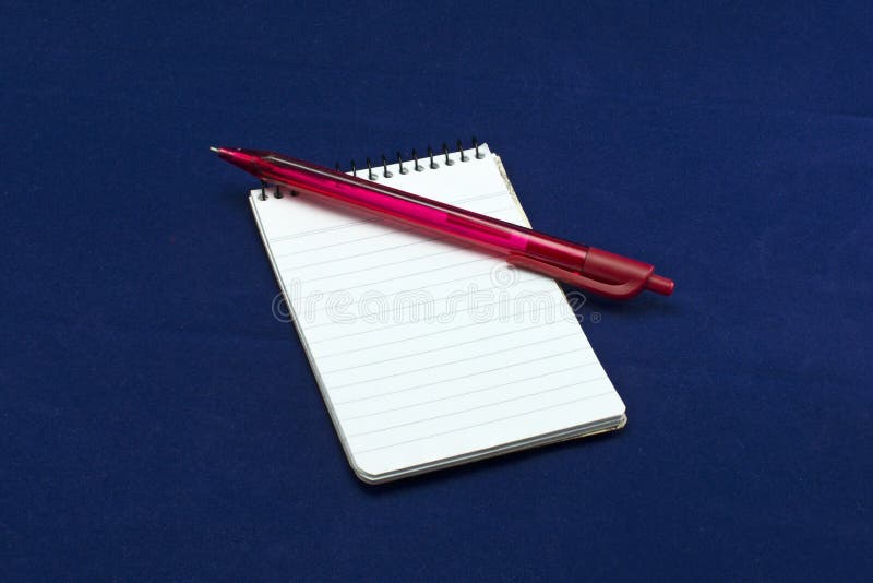 Note Pad with Green Pencil Red Ballpen Stock Photo - Image of text ...